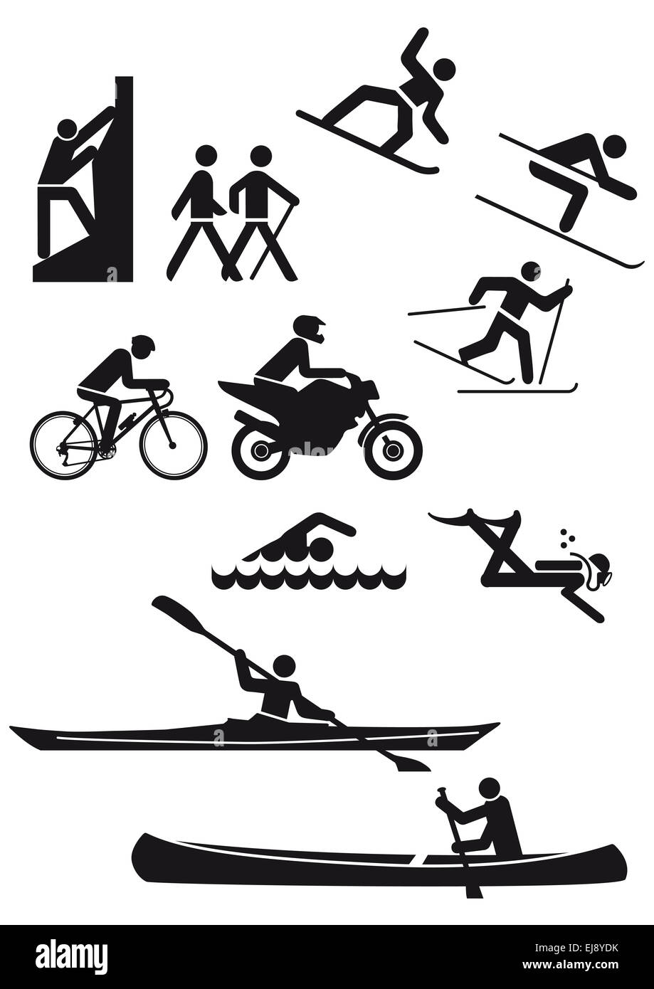 Various sports characters Stock Photo - Alamy