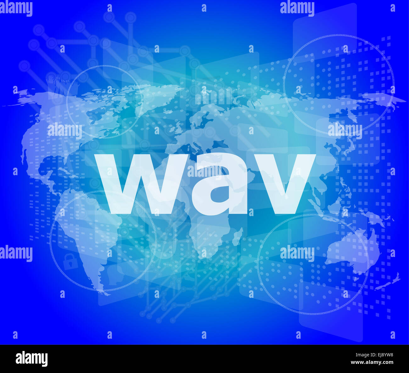 digital concept: wav word on digital screen Stock Photo - Alamy