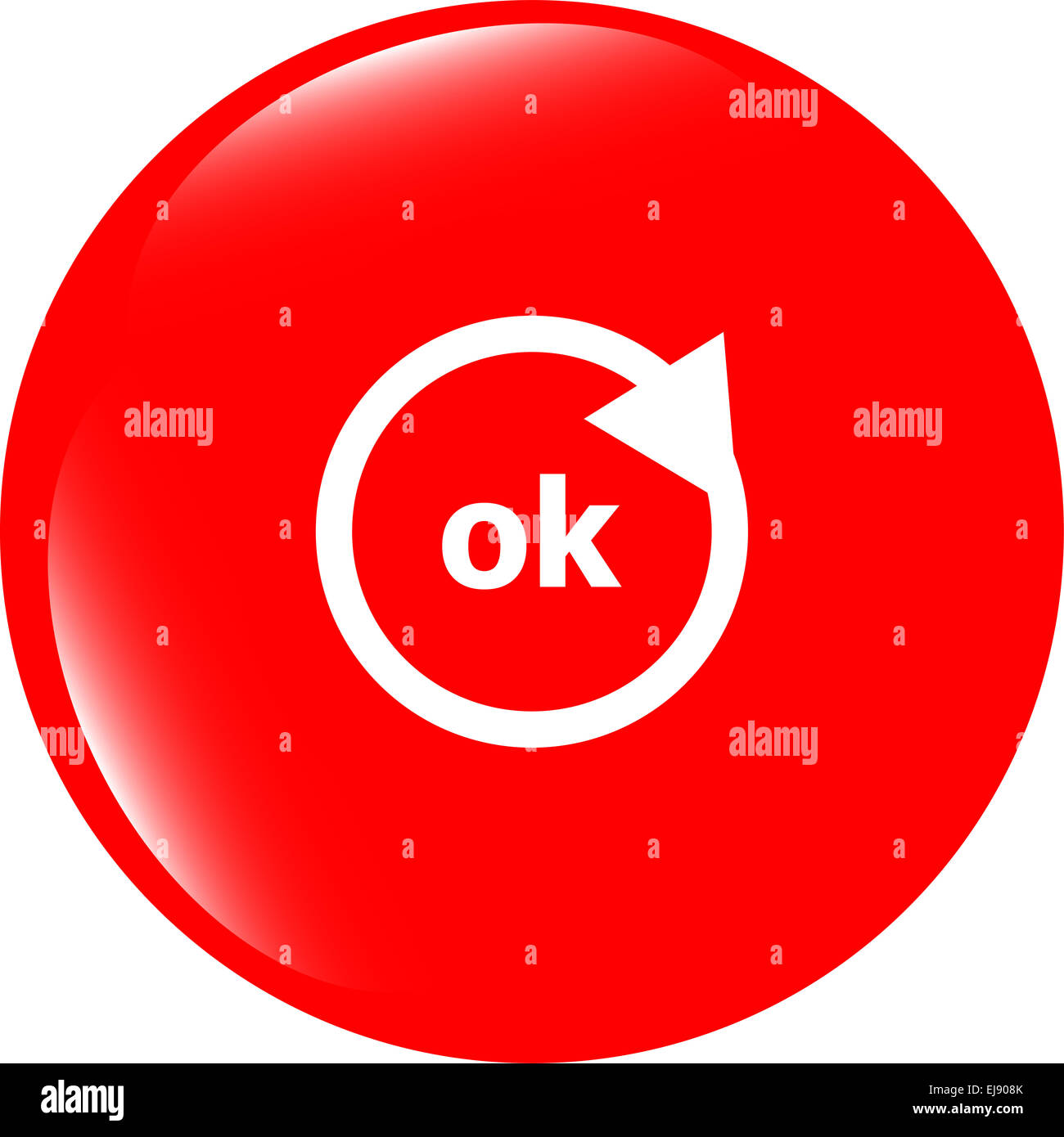 ok word on sign web icon. web button Stock Photo - Alamy
