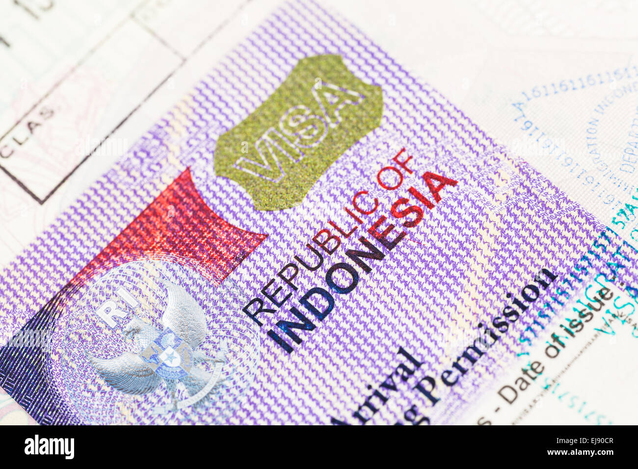 Indonesia visa hi-res stock photography and images - Alamy
