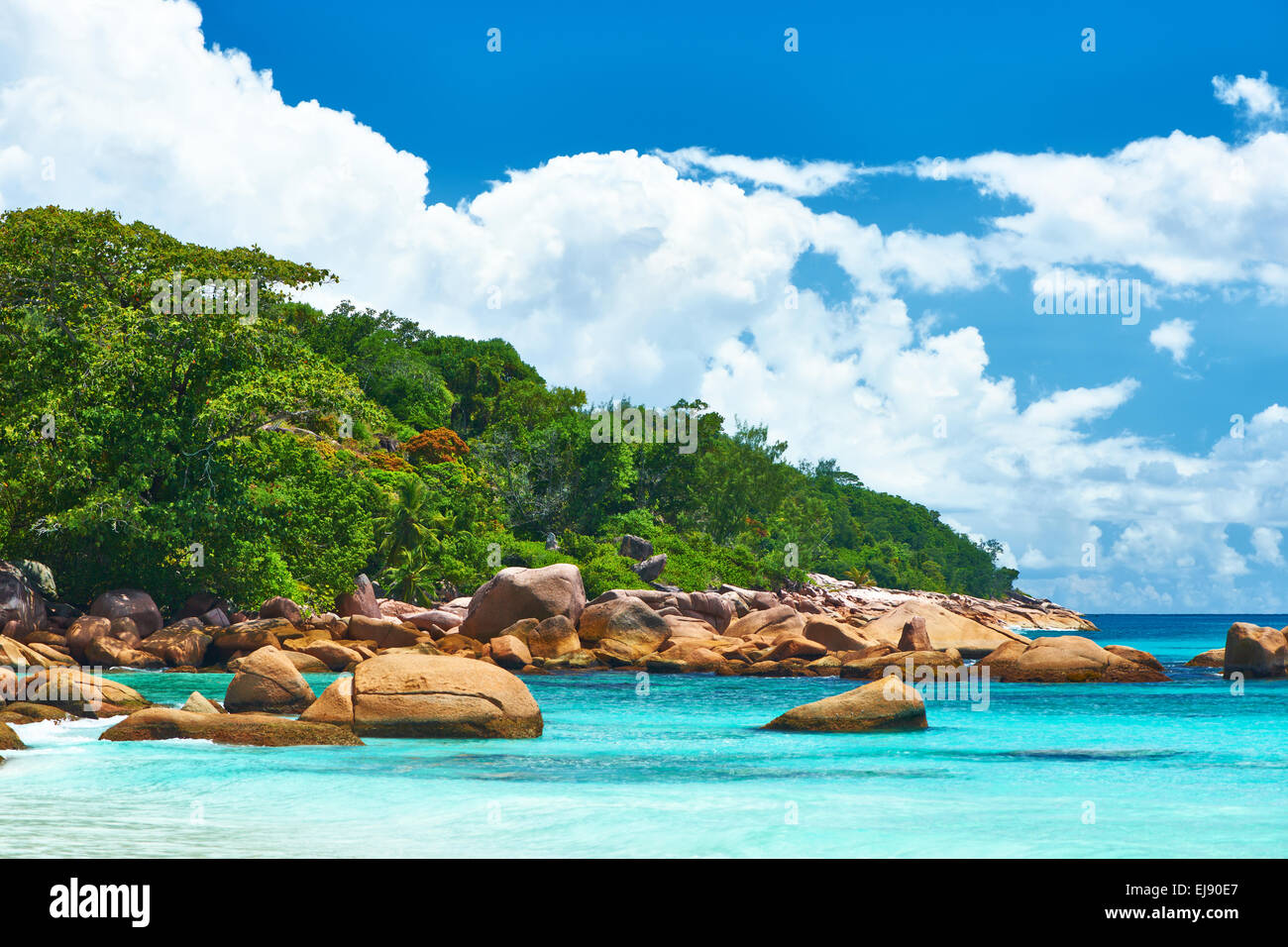Beautiful beach at Seychelles Stock Photo - Alamy
