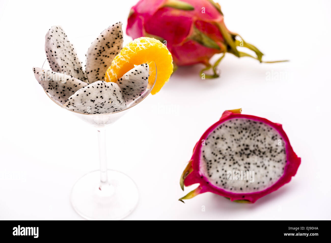 Fruit pulp of the Pitaya, Hylocereus undatus Stock Photo - Alamy