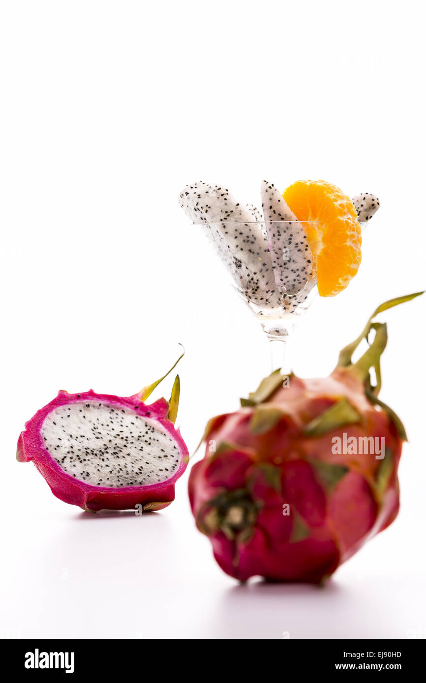 White fruit pulp and vibrant purple skin Stock Photo - Alamy