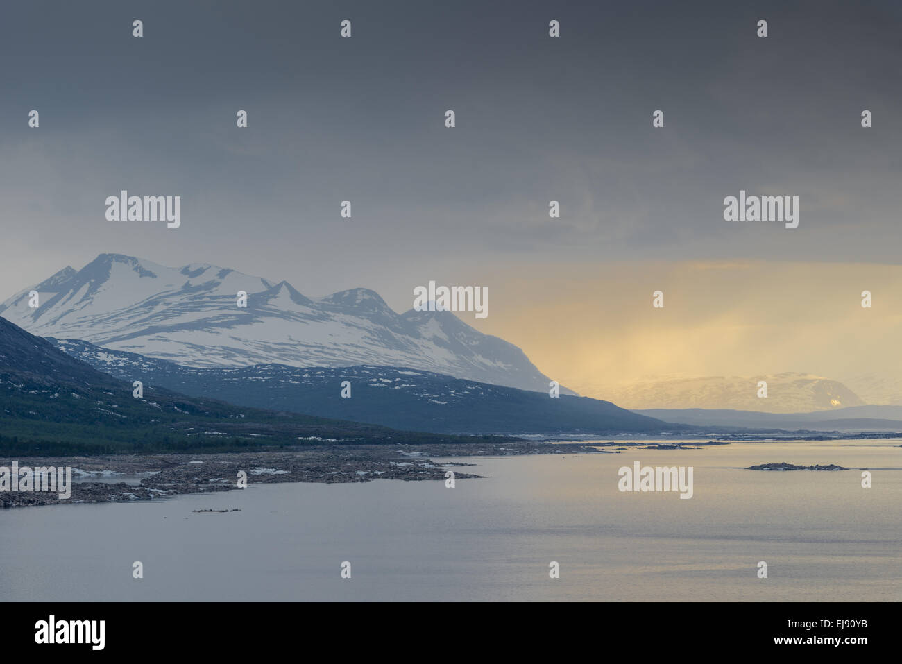 View to lake akkajaure and akka mountains hi-res stock photography and ...