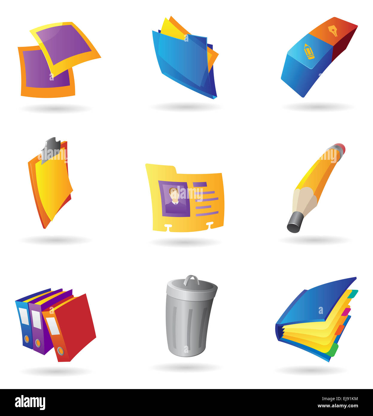 Icons for office Stock Photo - Alamy