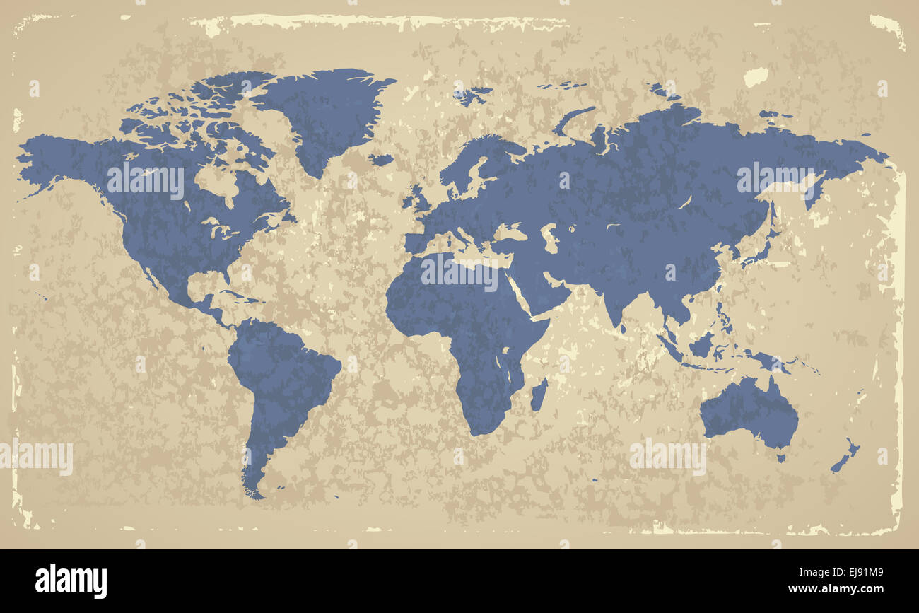 Retro world map hi-res stock photography and images - Alamy