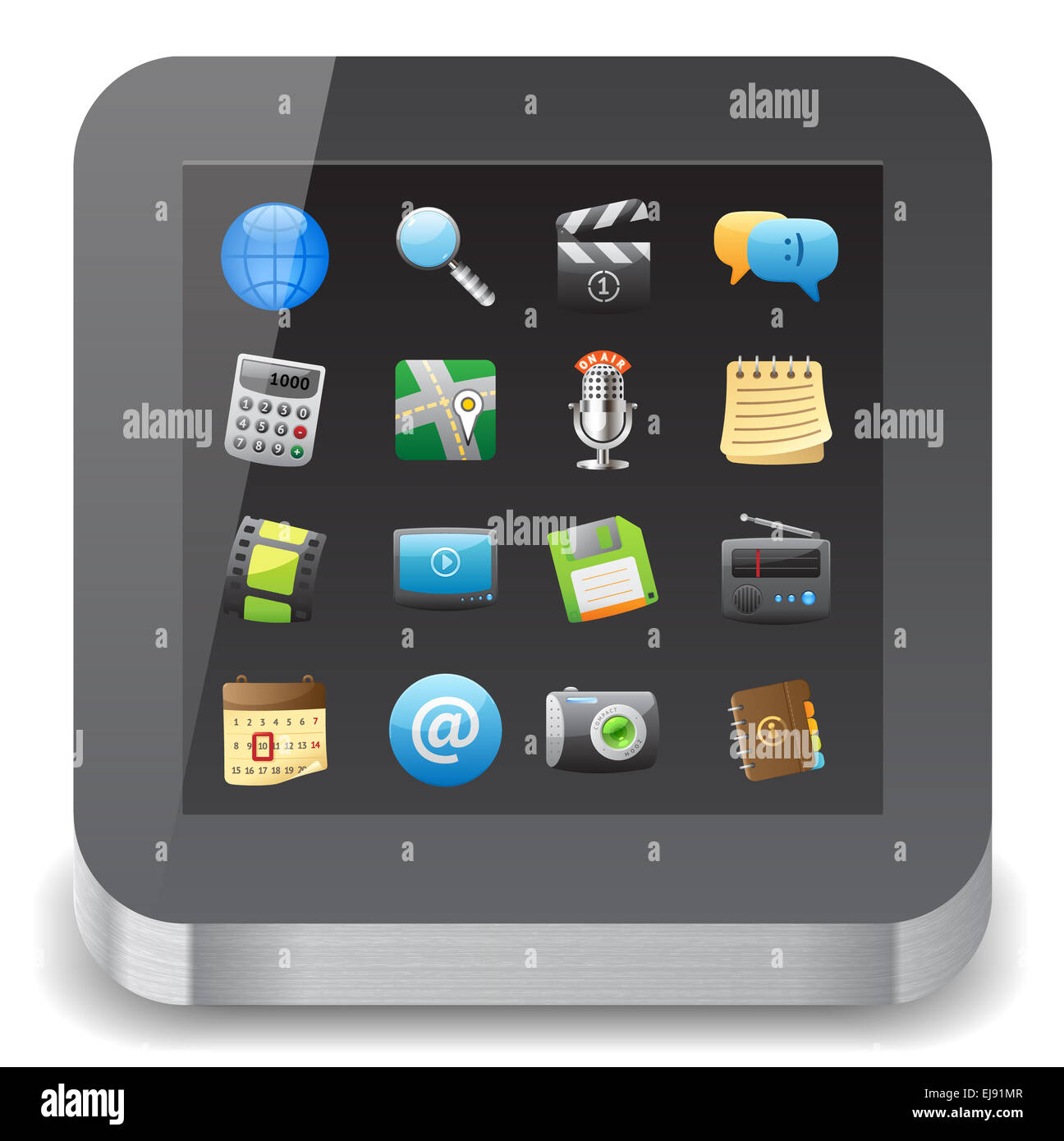 Icon for tablet computer Stock Photo - Alamy