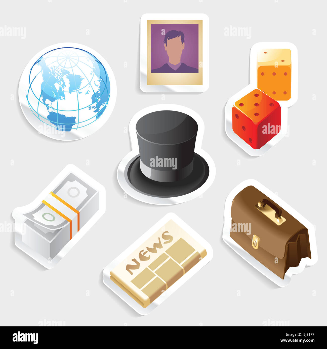 Global money icon set hi-res stock photography and images - Alamy