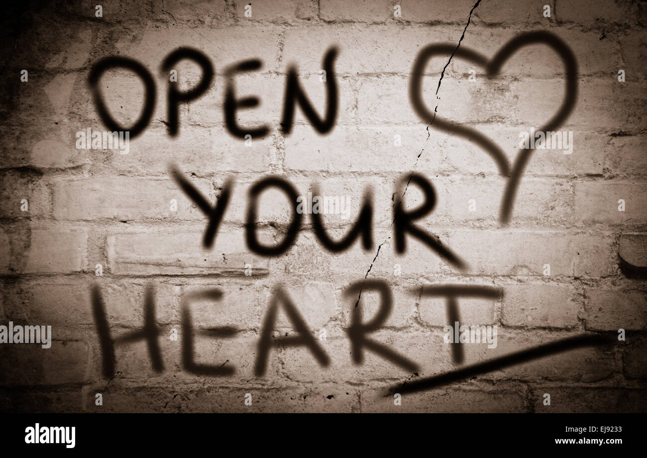 Open Your Heart Concept Stock Photo - Alamy
