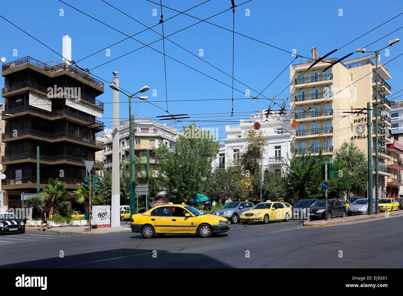Greece Athens street scene Stock Photo - Alamy