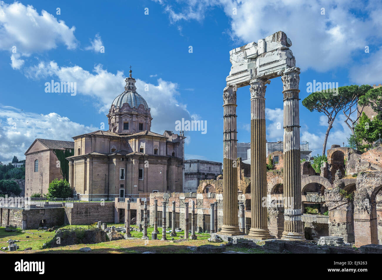 Ancient Roman forums in Rome, Italy Stock Photo - Alamy