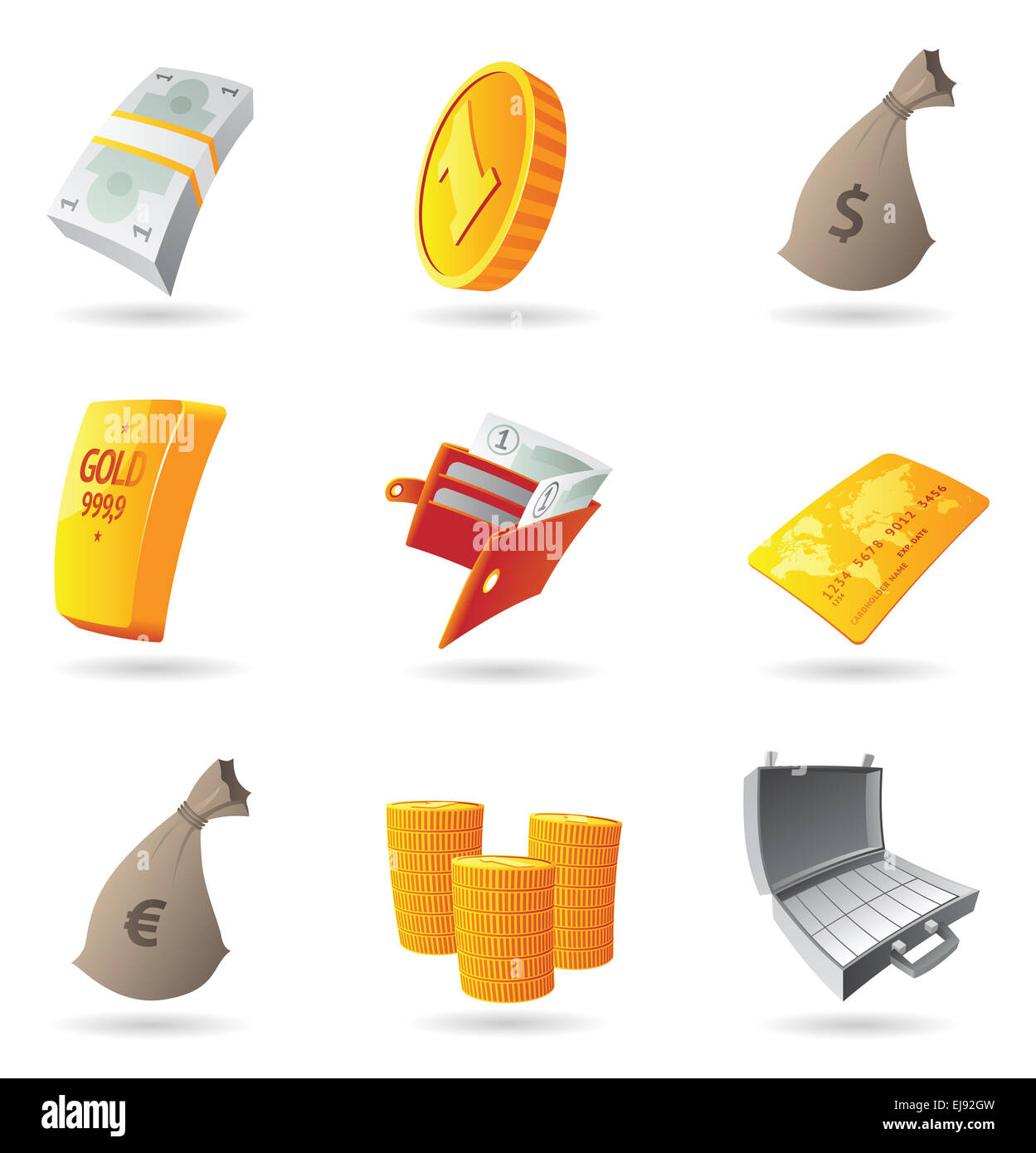 Money cash icons hi-res stock photography and images - Alamy