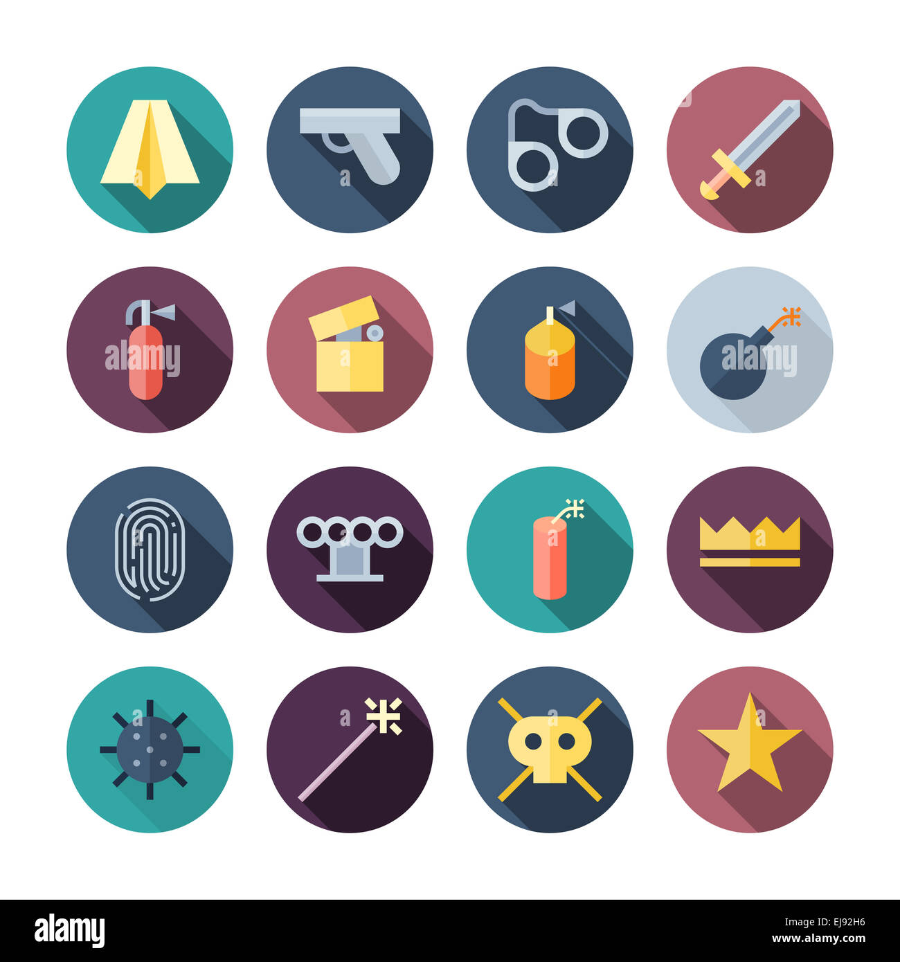 Flat Design Miscellaneous Icons Stock Photo - Alamy