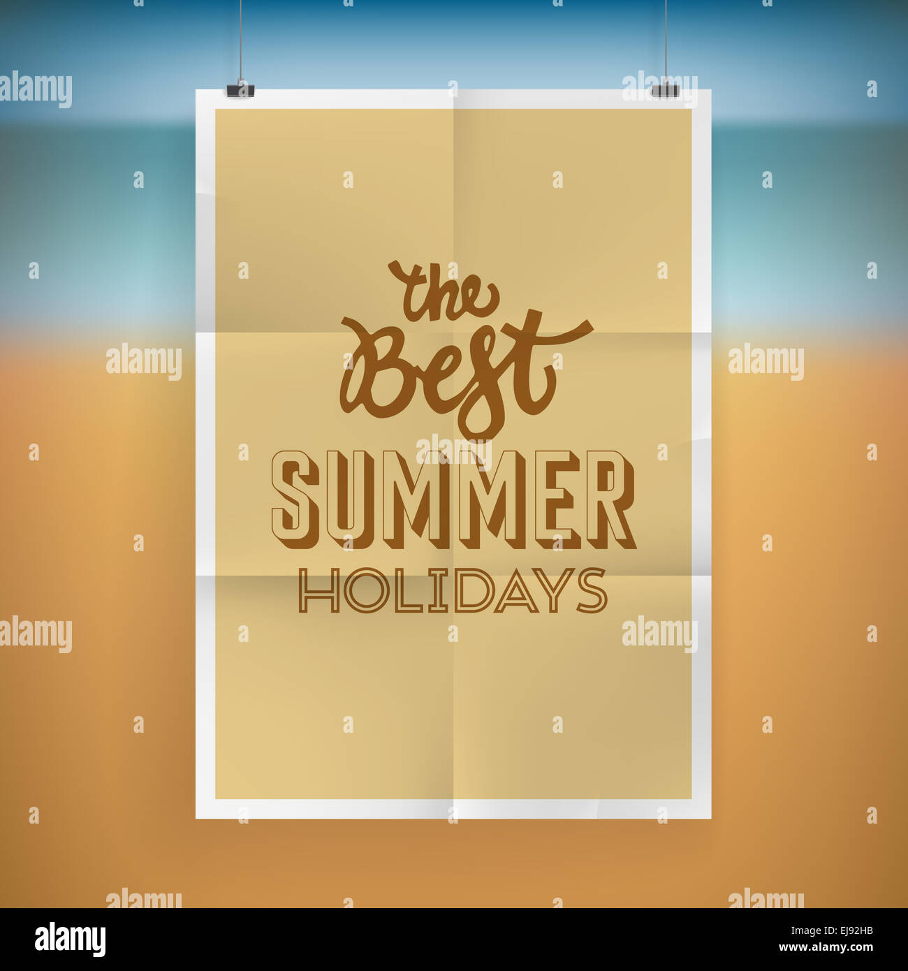 Summer holiday poster design Stock Photo - Alamy