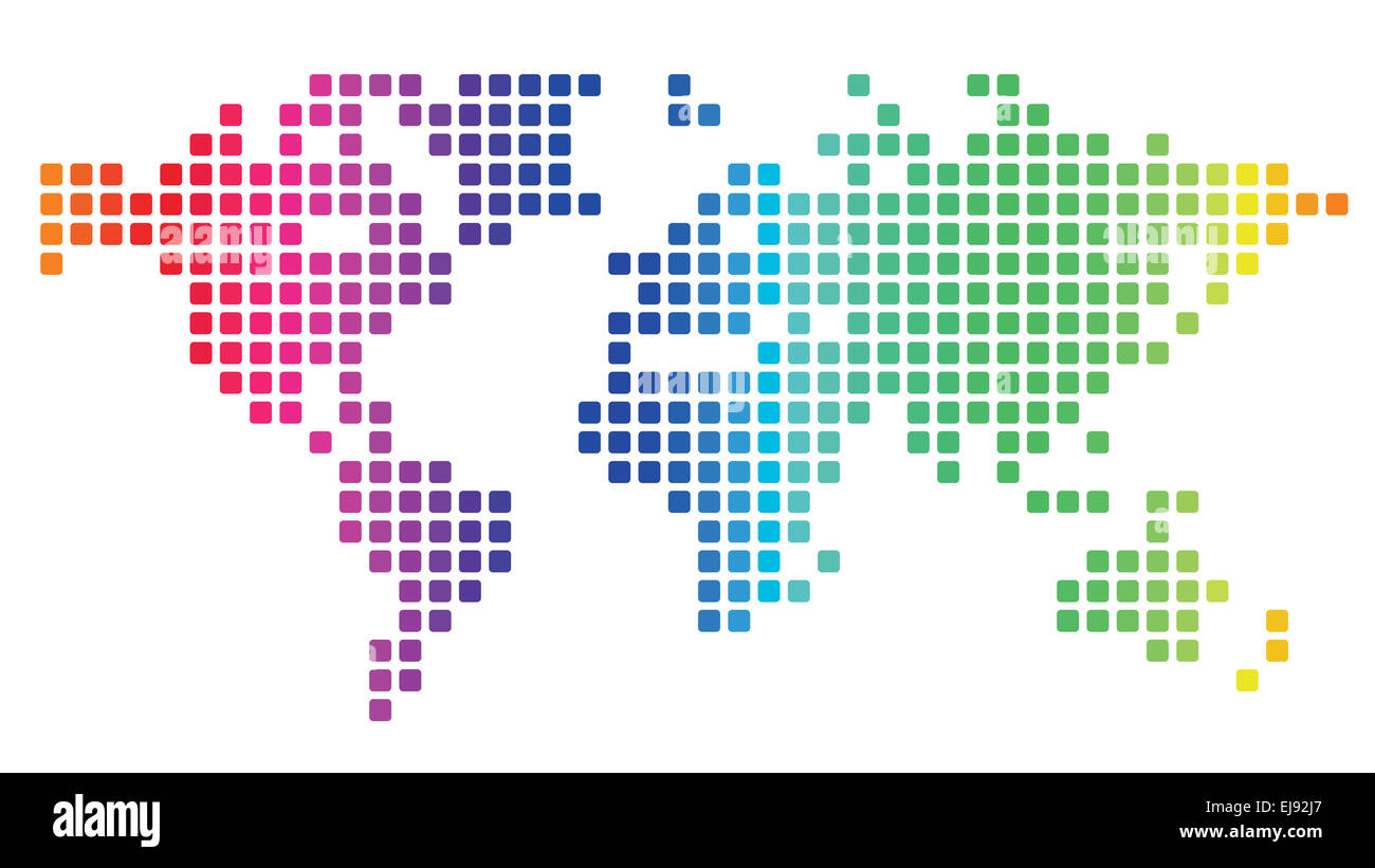 Dotted world map Stock Photo - Alamy