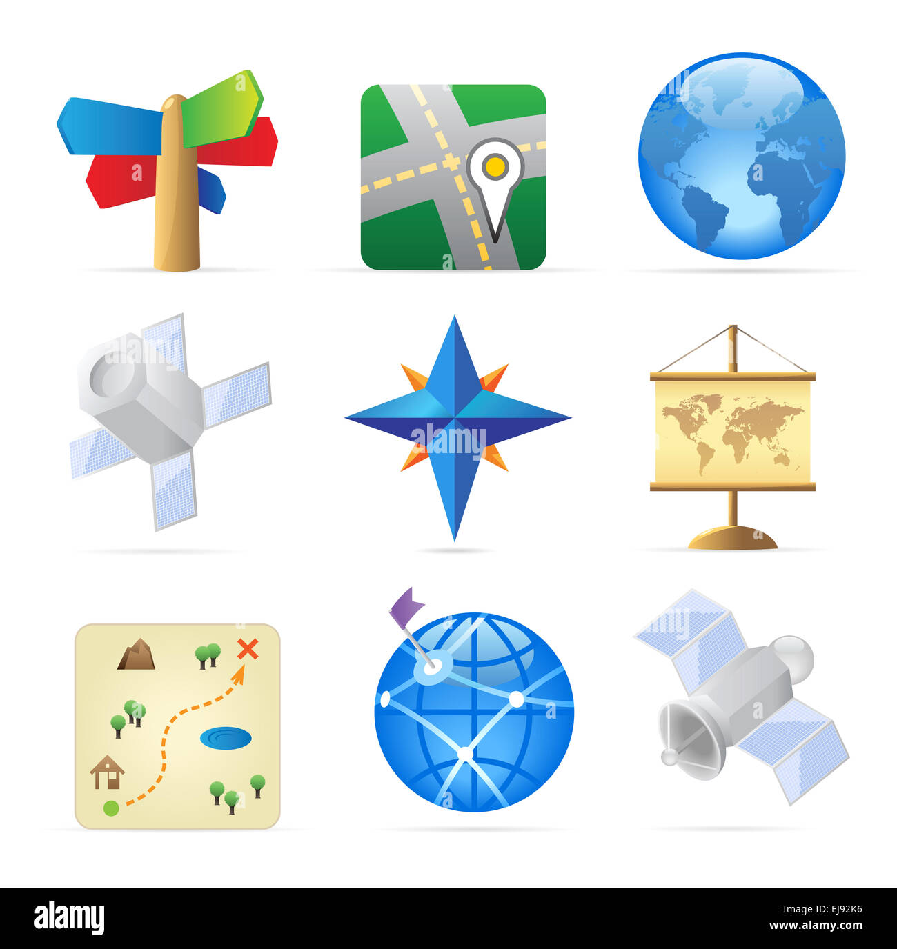 Icons for navigation Stock Photo - Alamy