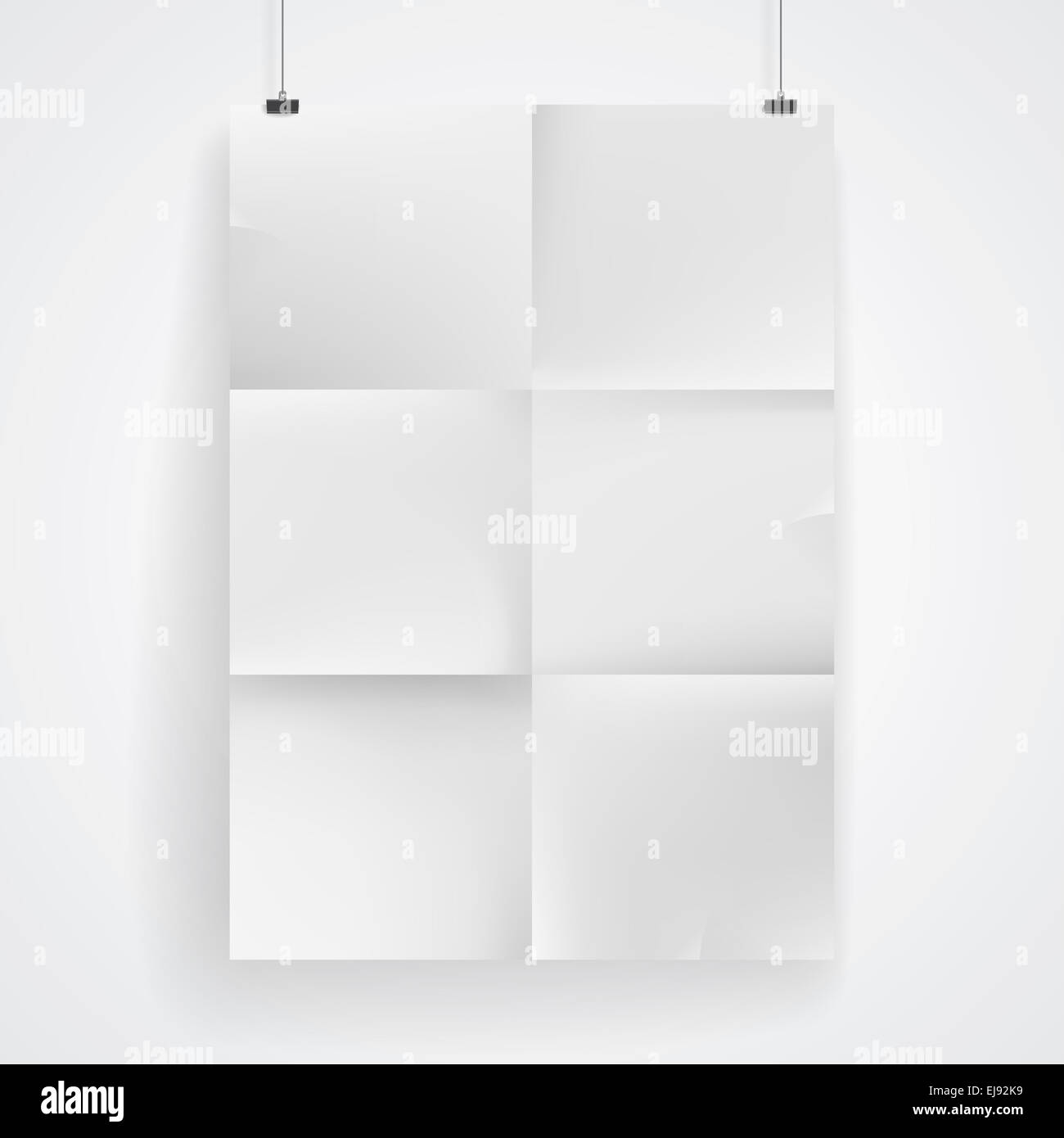 Blank paper poster Stock Photo - Alamy