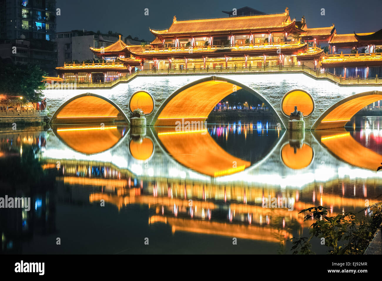 beautiful chengdu anshun bridge closeup Stock Photo - Alamy