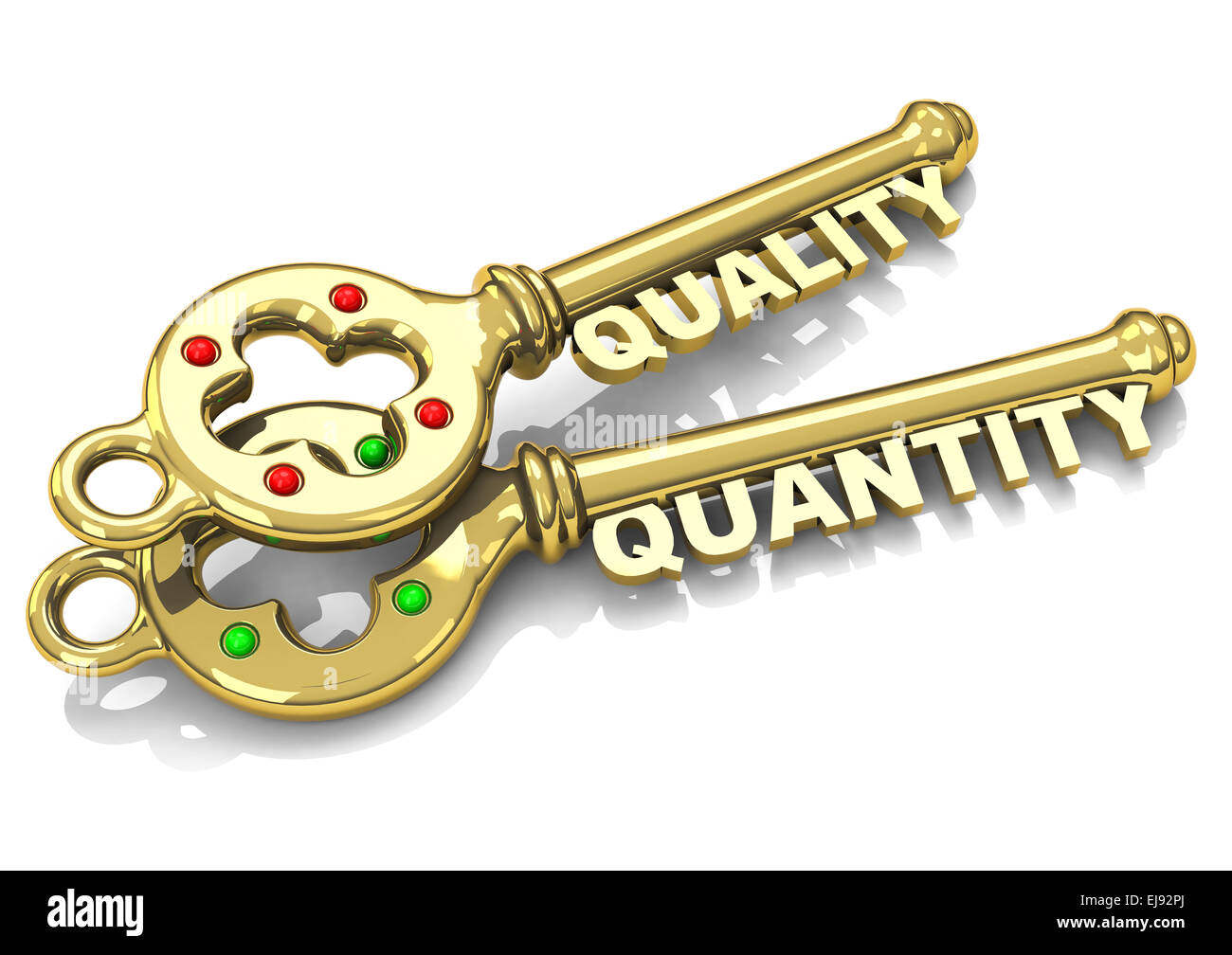 quality and quantity Stock Photo - Alamy