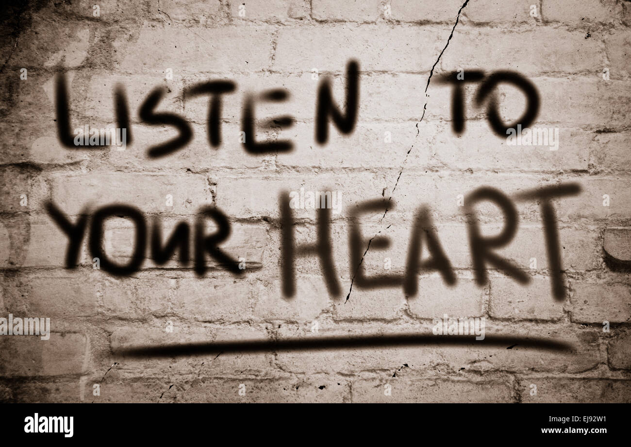 Listen To Your Heart Concept Stock Photo - Alamy