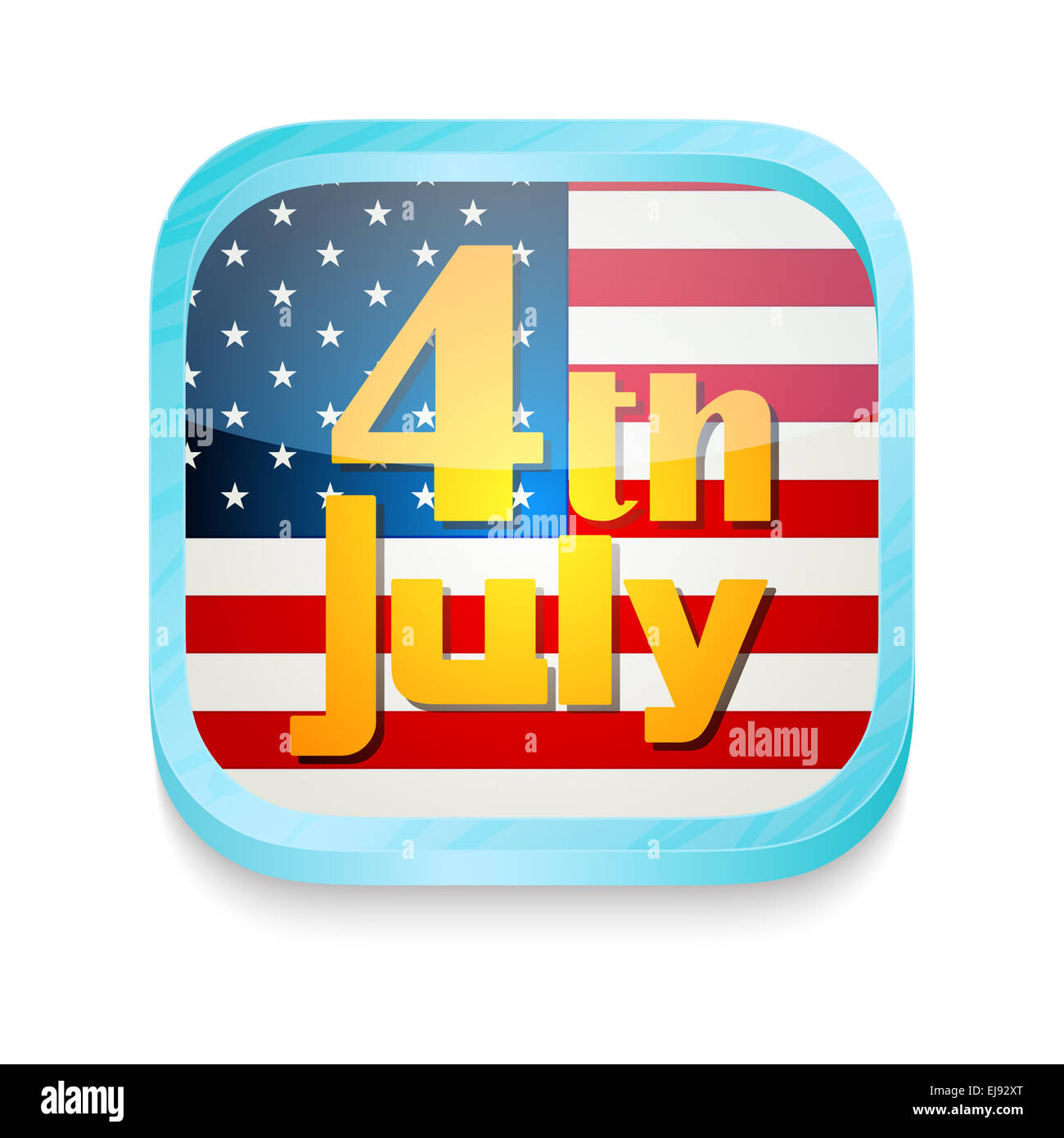 July 4th button Stock Photo - Alamy