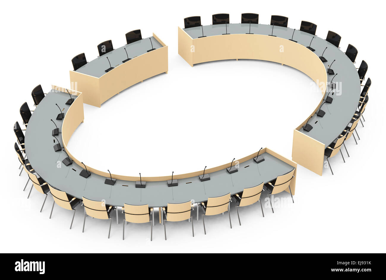 Conference room conference table Cut Out Stock Images & Pictures - Alamy