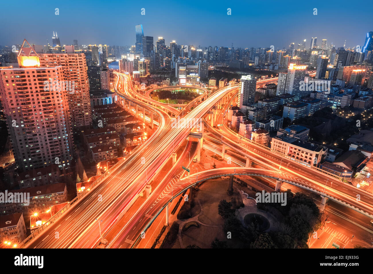 City view and viaduct bridge hi-res stock photography and images - Alamy