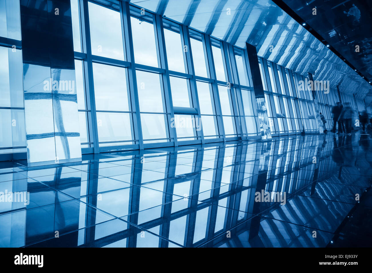 modern glass viewing platform Stock Photo - Alamy