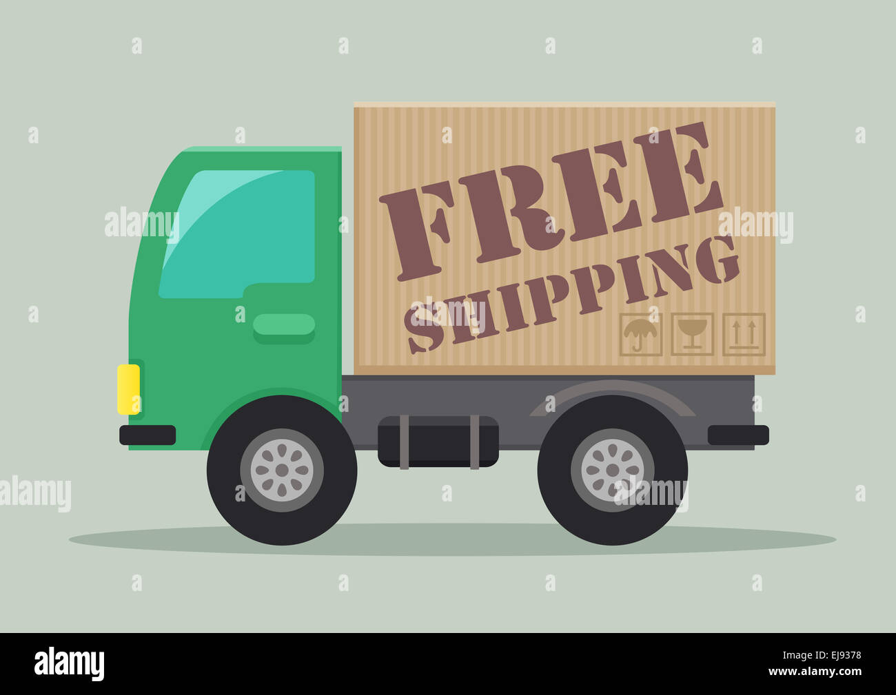 delivery truck free shipping Stock Photo - Alamy