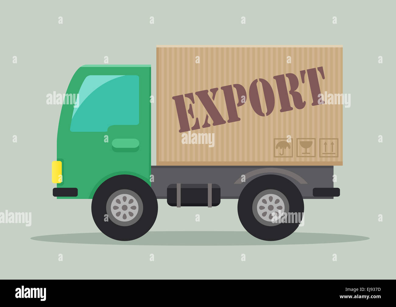 delivery truck export Stock Photo - Alamy
