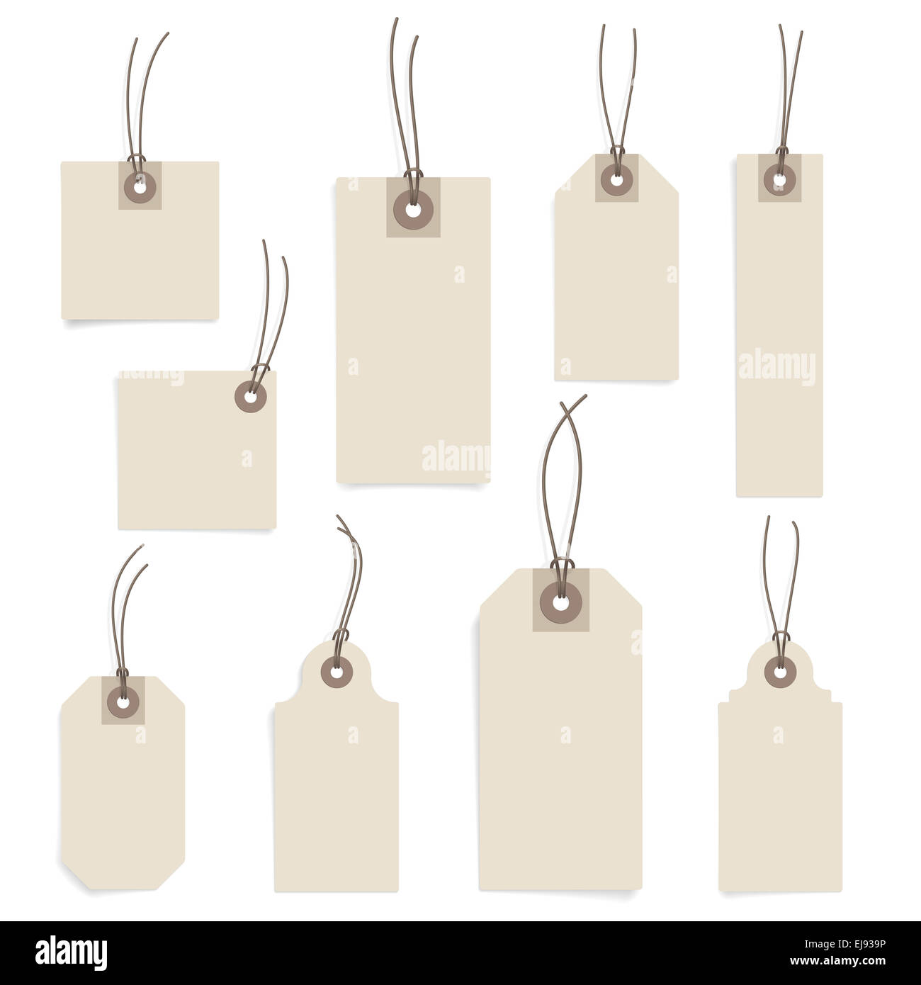 Paper tag set Stock Photo - Alamy