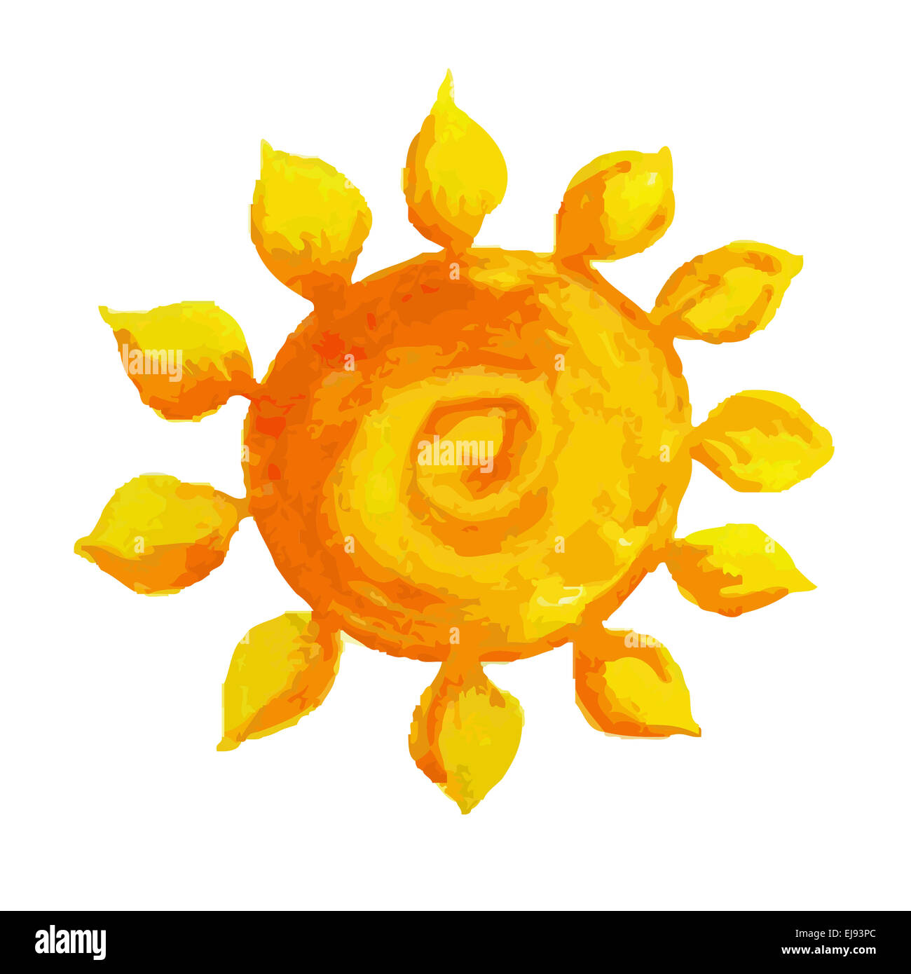 Watercolor sun hi-res stock photography and images - Alamy