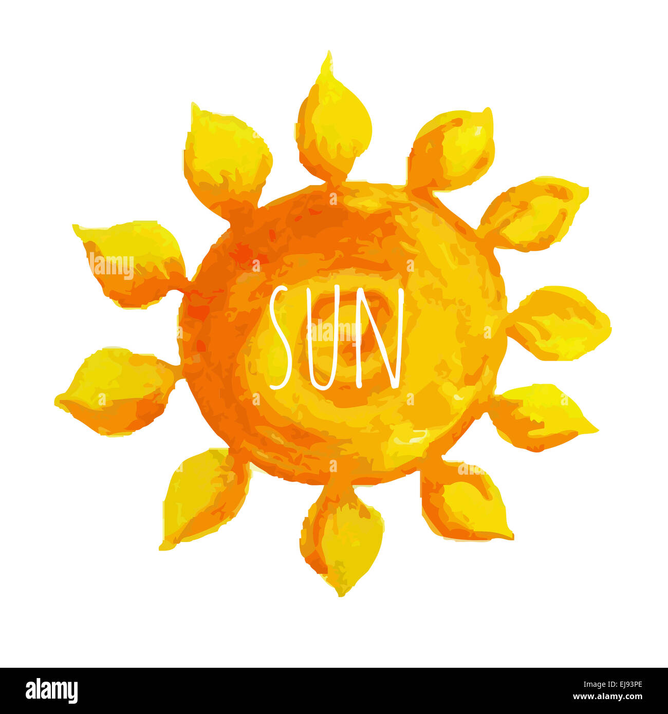 Watercolor sun hi-res stock photography and images - Alamy