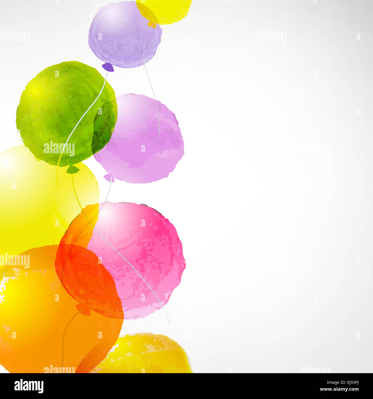 Bright watercolor balloons hi-res stock photography and images - Alamy