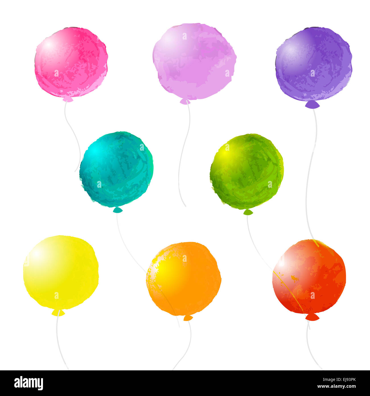 Watercolor Balloons Set Stock Photo - Alamy