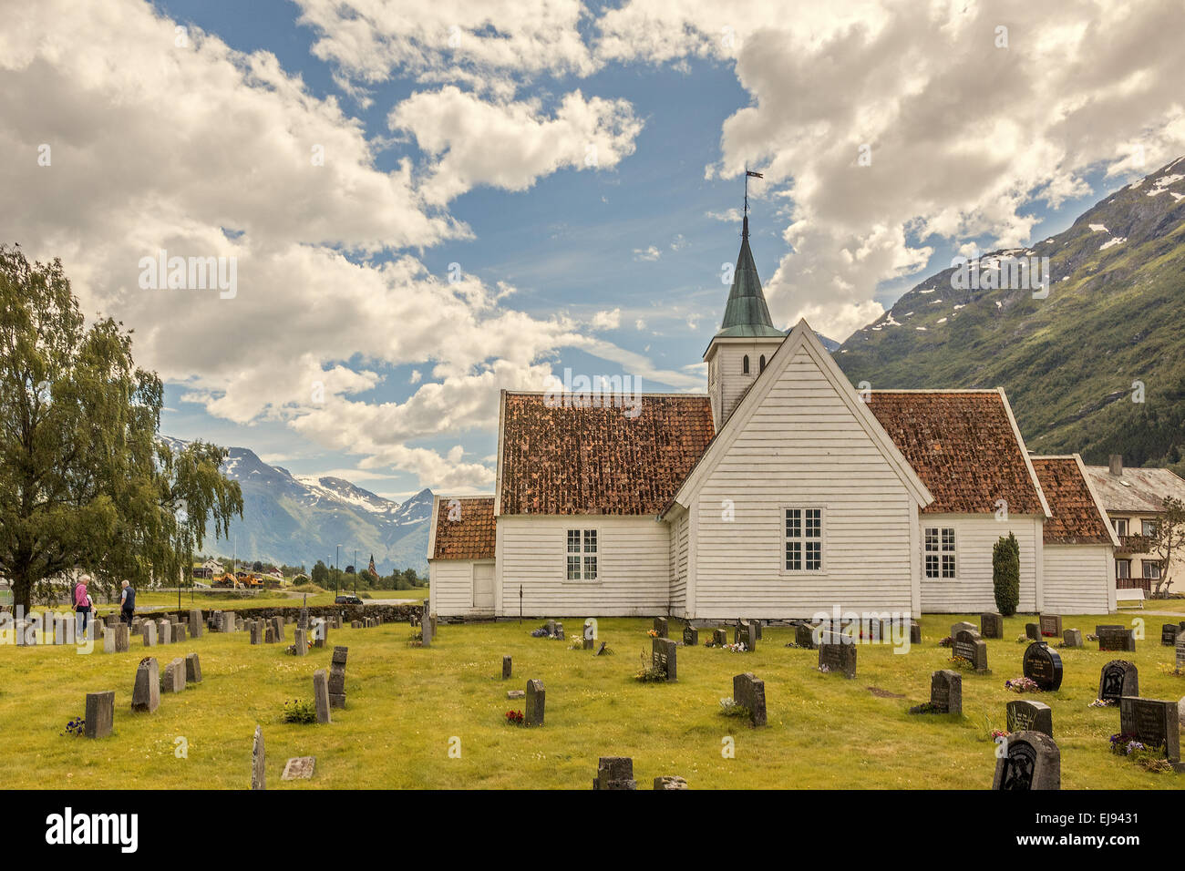 The Church At Olden Norway Stock Photo - Alamy