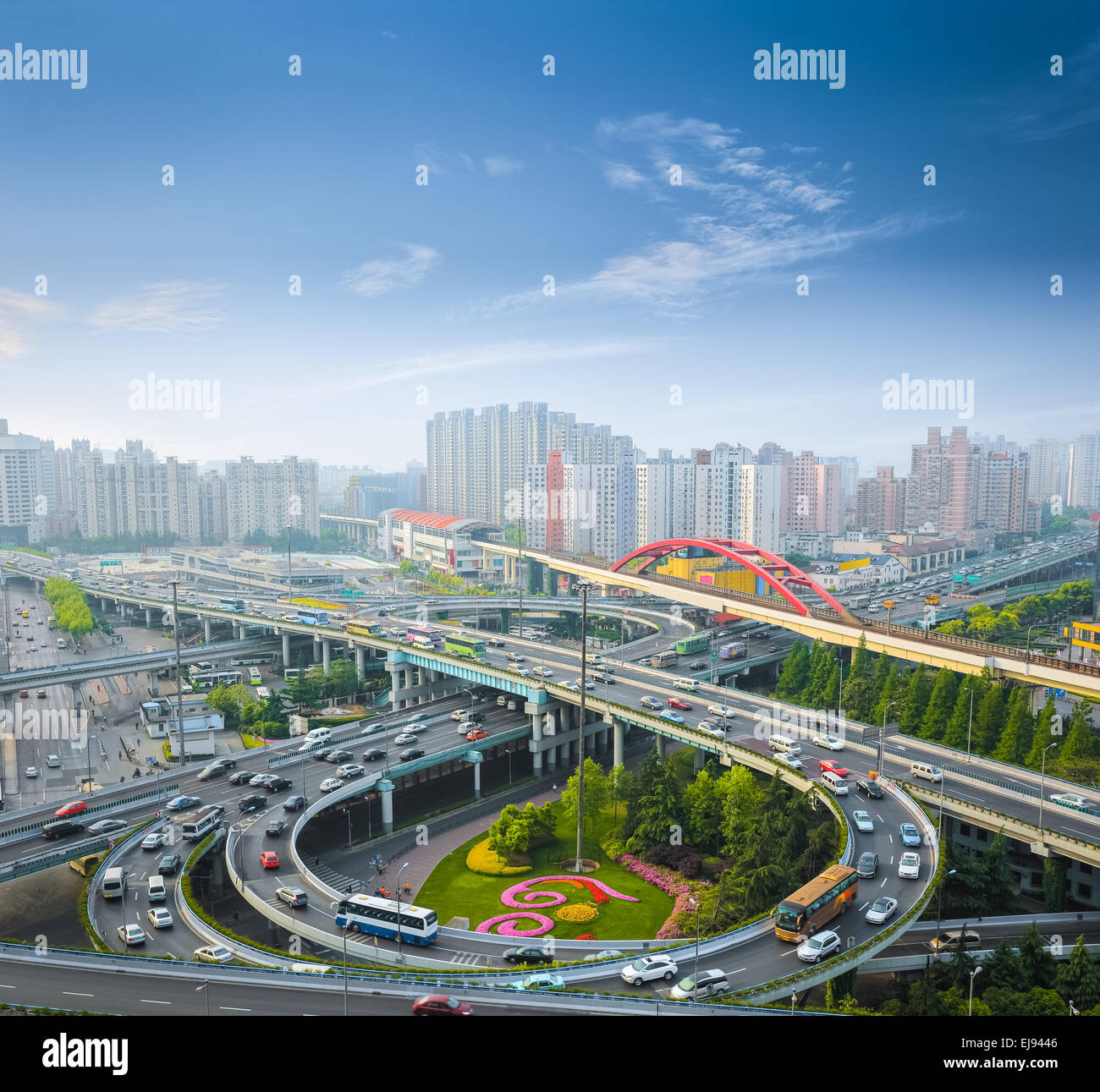 city interchange in morning Stock Photo - Alamy
