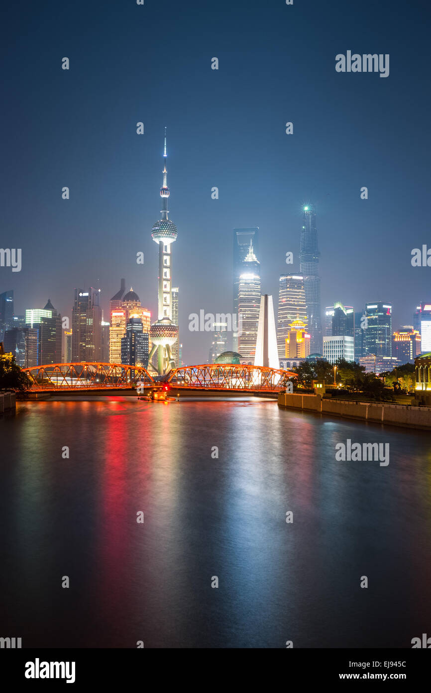 beautiful shanghai at night Stock Photo - Alamy