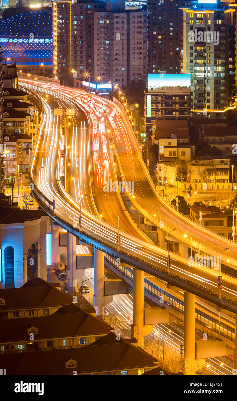 elevated road closeup at night Stock Photo - Alamy