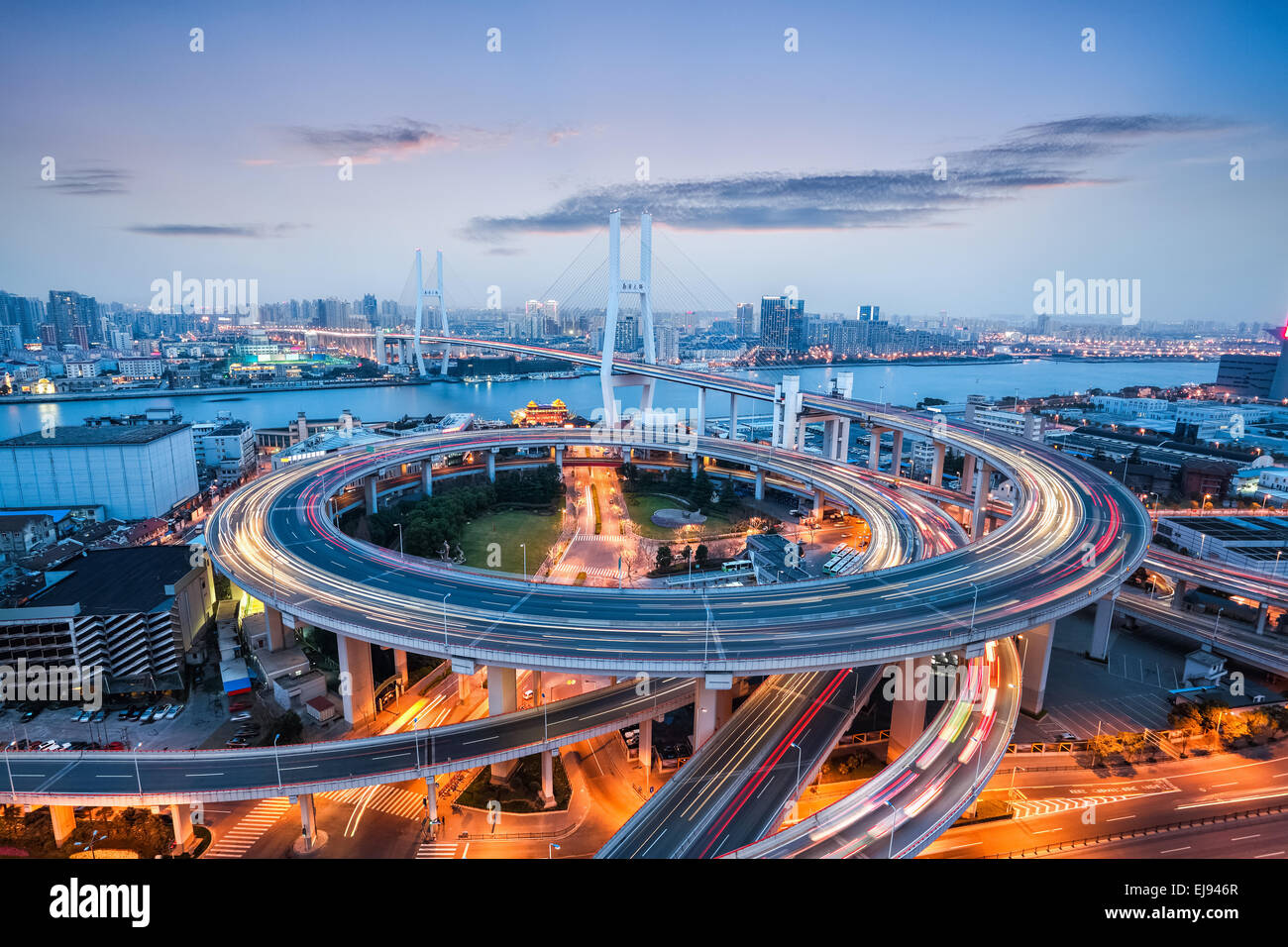 Nanpu bridge spiral hi-res stock photography and images - Alamy