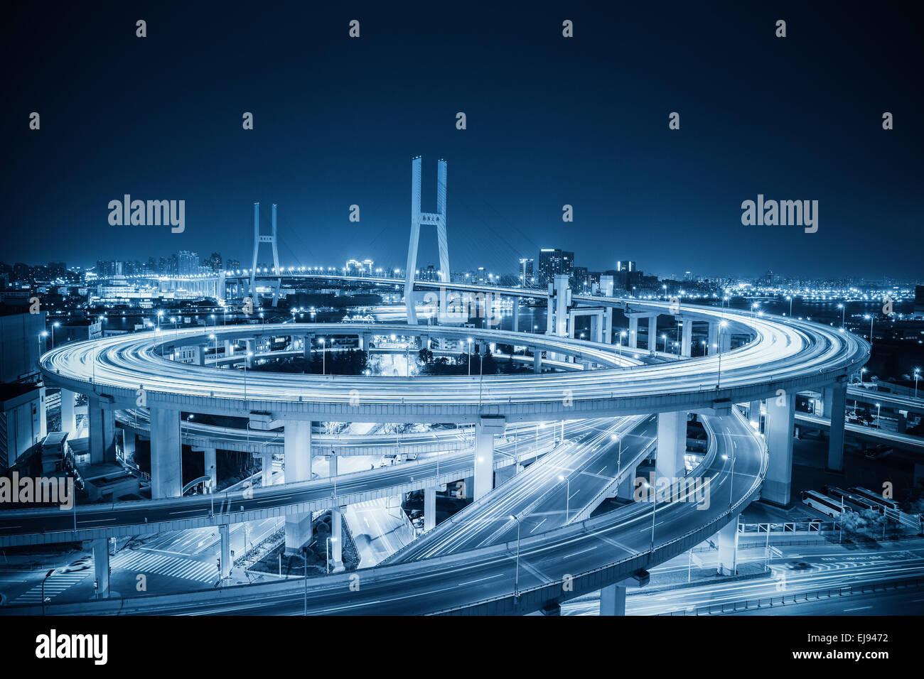 Nanpu bridge night shanghai hi-res stock photography and images - Alamy