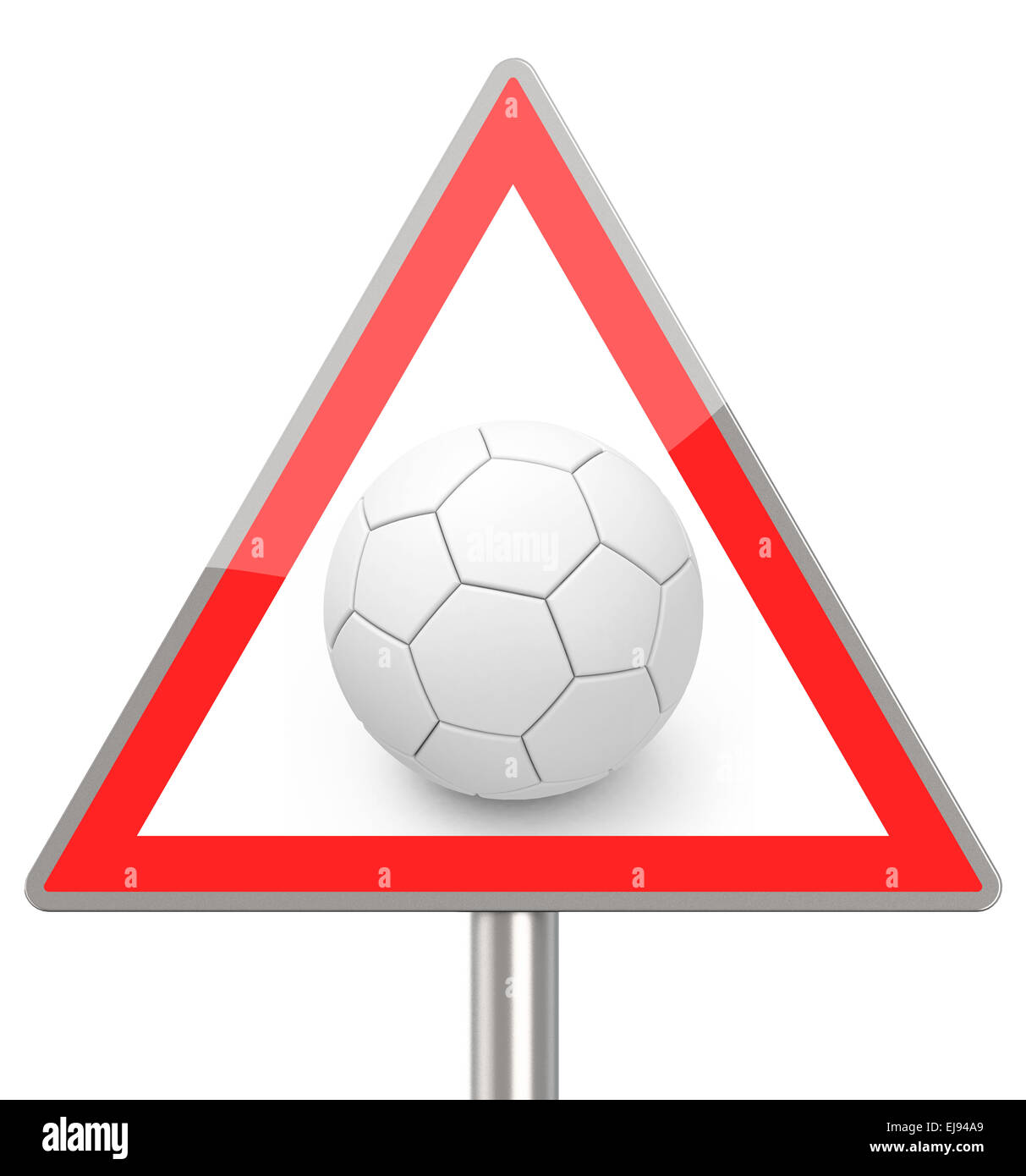 the soccer ball sign Stock Photo - Alamy