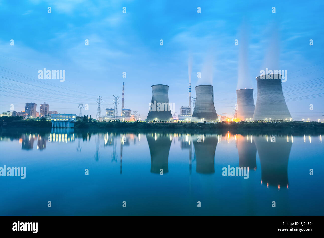 Power plant river waste pollution hi-res stock photography and images ...
