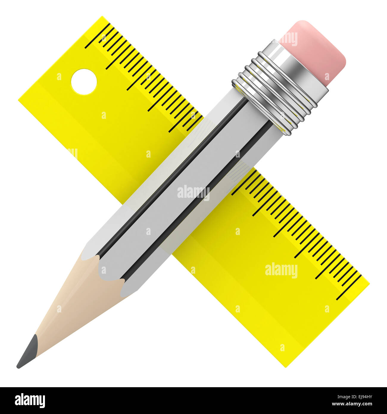 Measure ruler pencil hi-res stock photography and images - Alamy