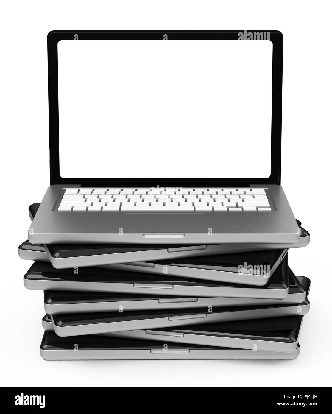 the laptop stack Stock Photo - Alamy