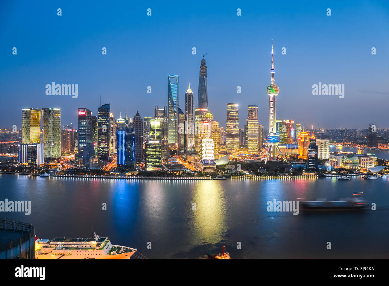 beautiful night in shanghai Stock Photo - Alamy