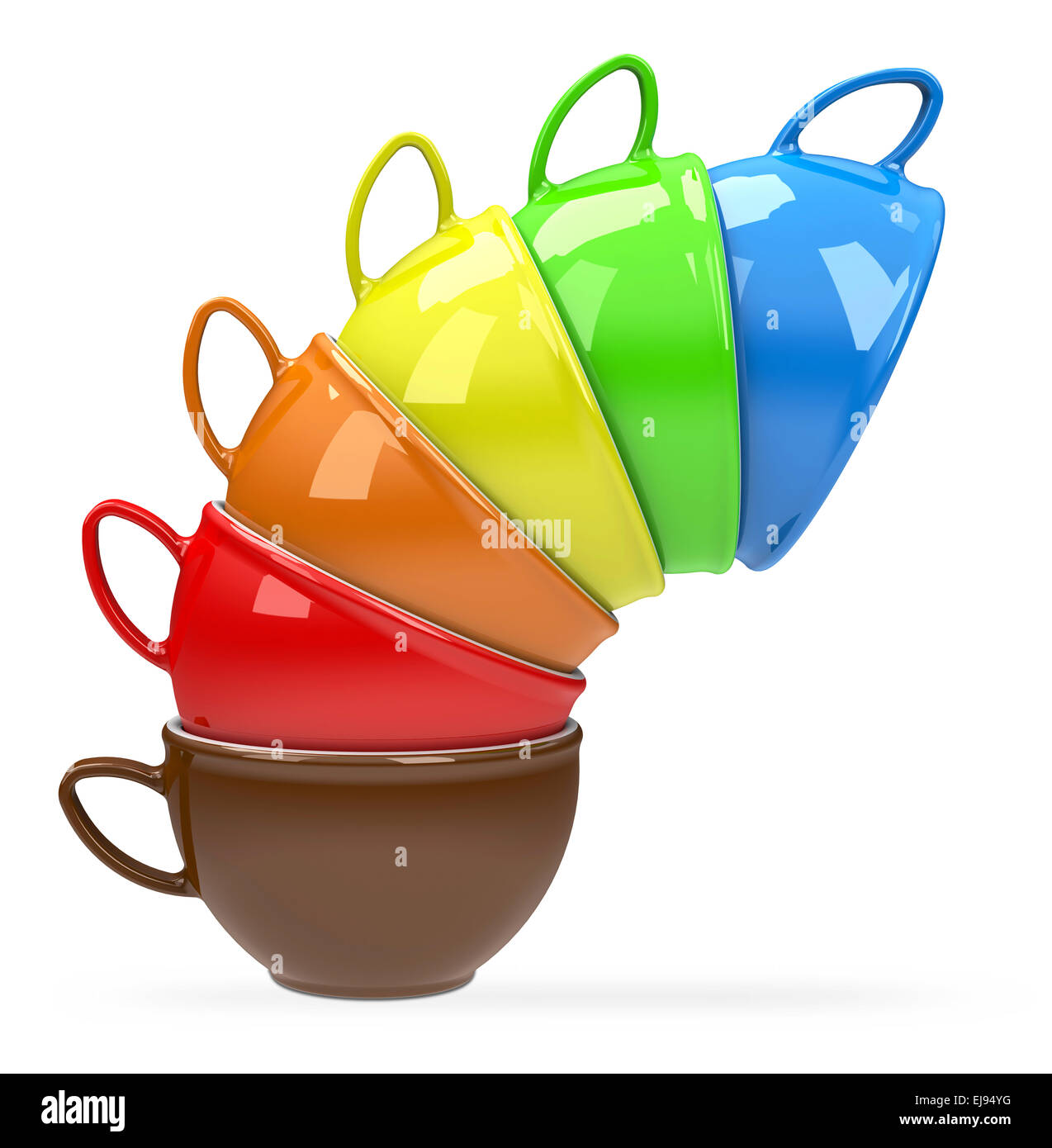 The colour cups Stock Photo - Alamy
