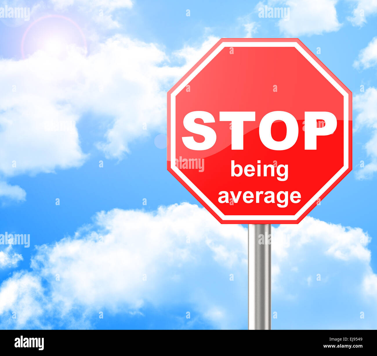 stop being average Stock Photo - Alamy