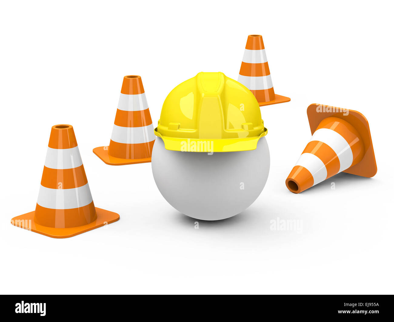 Construction site protection Cut Out Stock Images & Pictures - Alamy