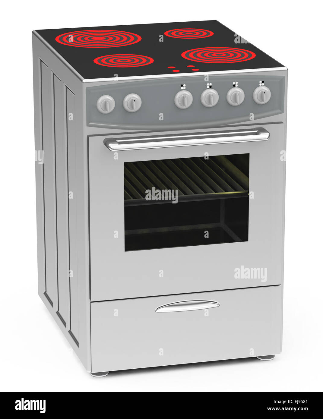 Kitchen gas stove oven Cut Out Stock Images & Pictures - Alamy